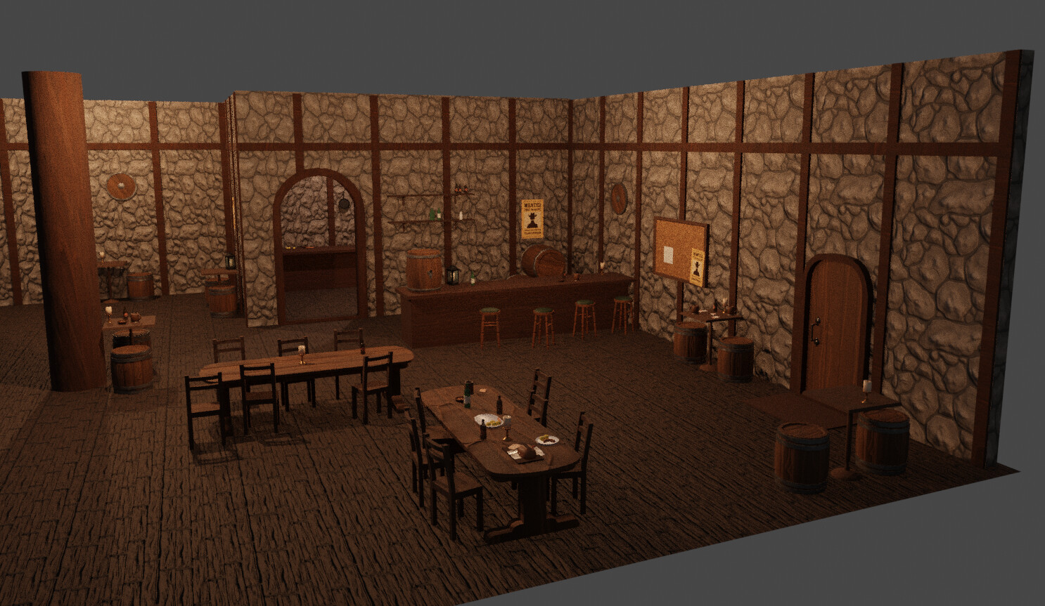 ArtStation - Tavern continued, WIP