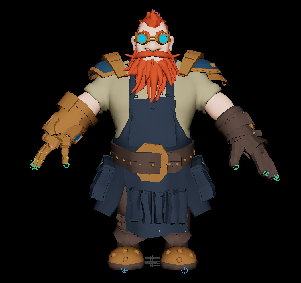 ArtStation - W.I.P Horrick - Mechanic dwarf