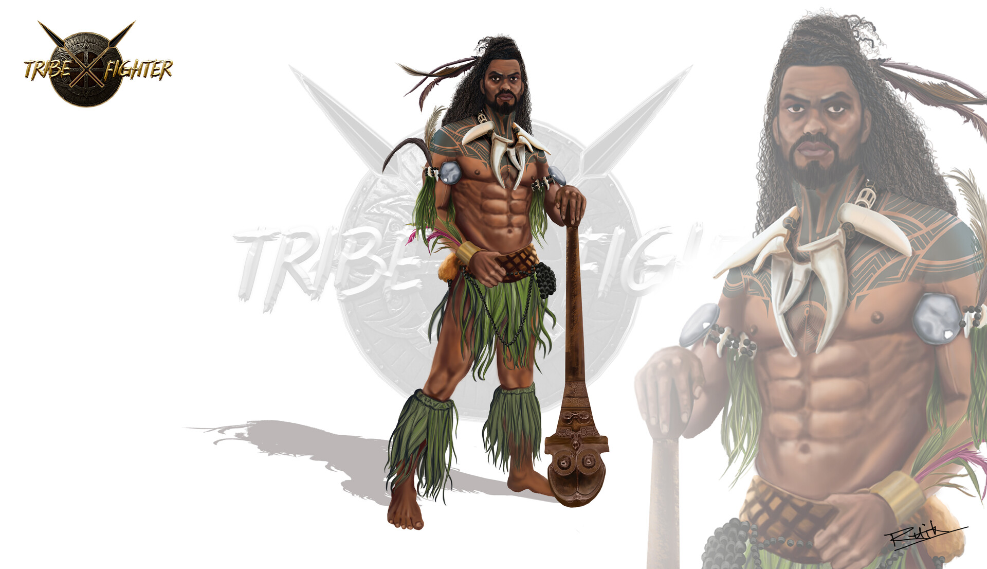 ArtStation - Tribe Fighter - Marquesan Tribe Fighter