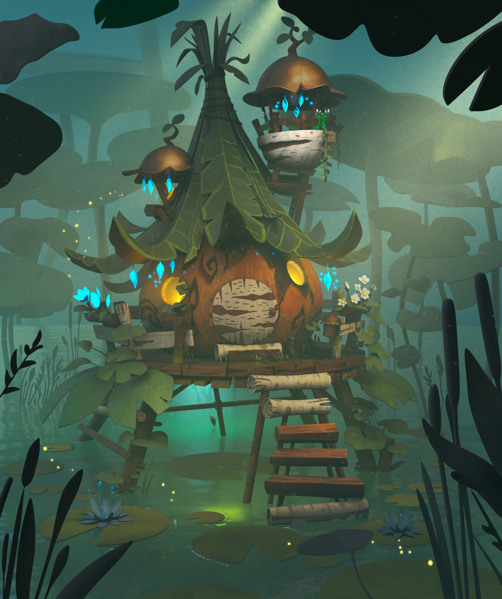 ArtStation - Swamp Hut