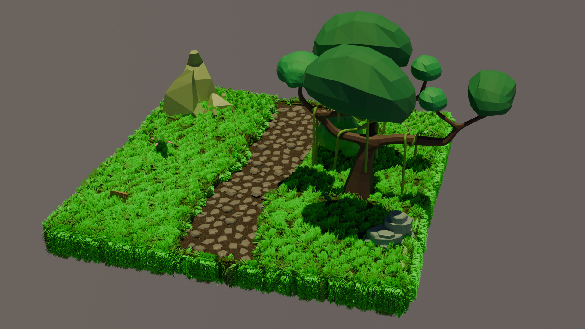 ArtStation - Low-poly location for games