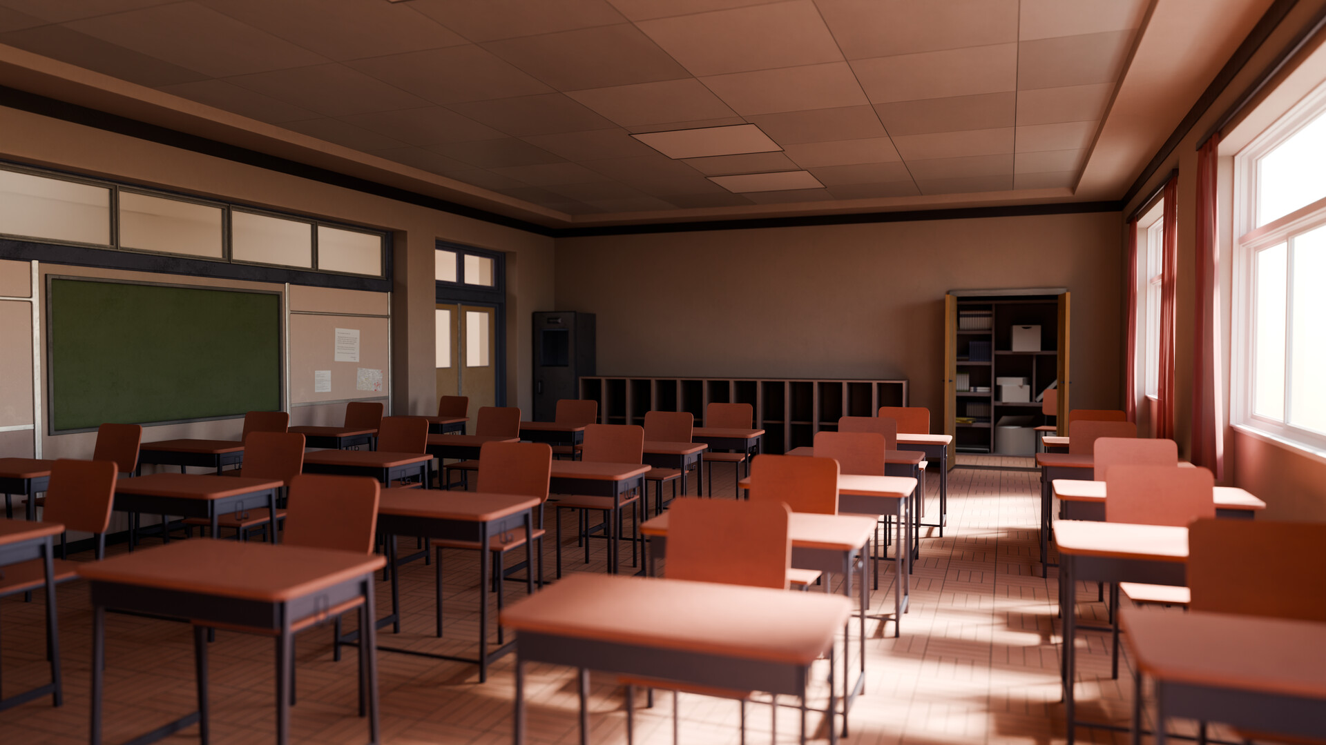 ArtStation - Doki Doki Literature Club Classroom