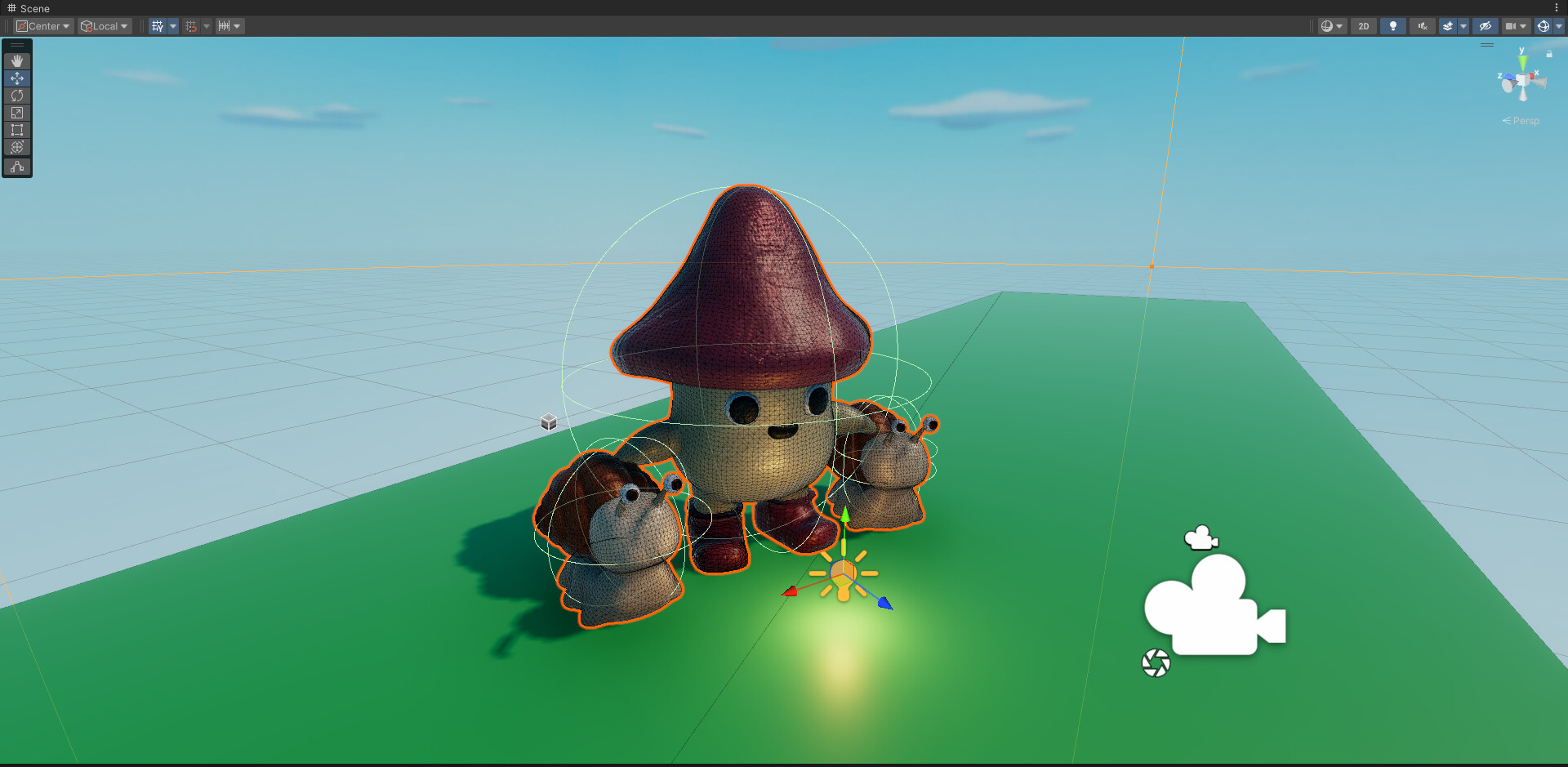 Pablo Cárdenas - A mushroom and its pets.