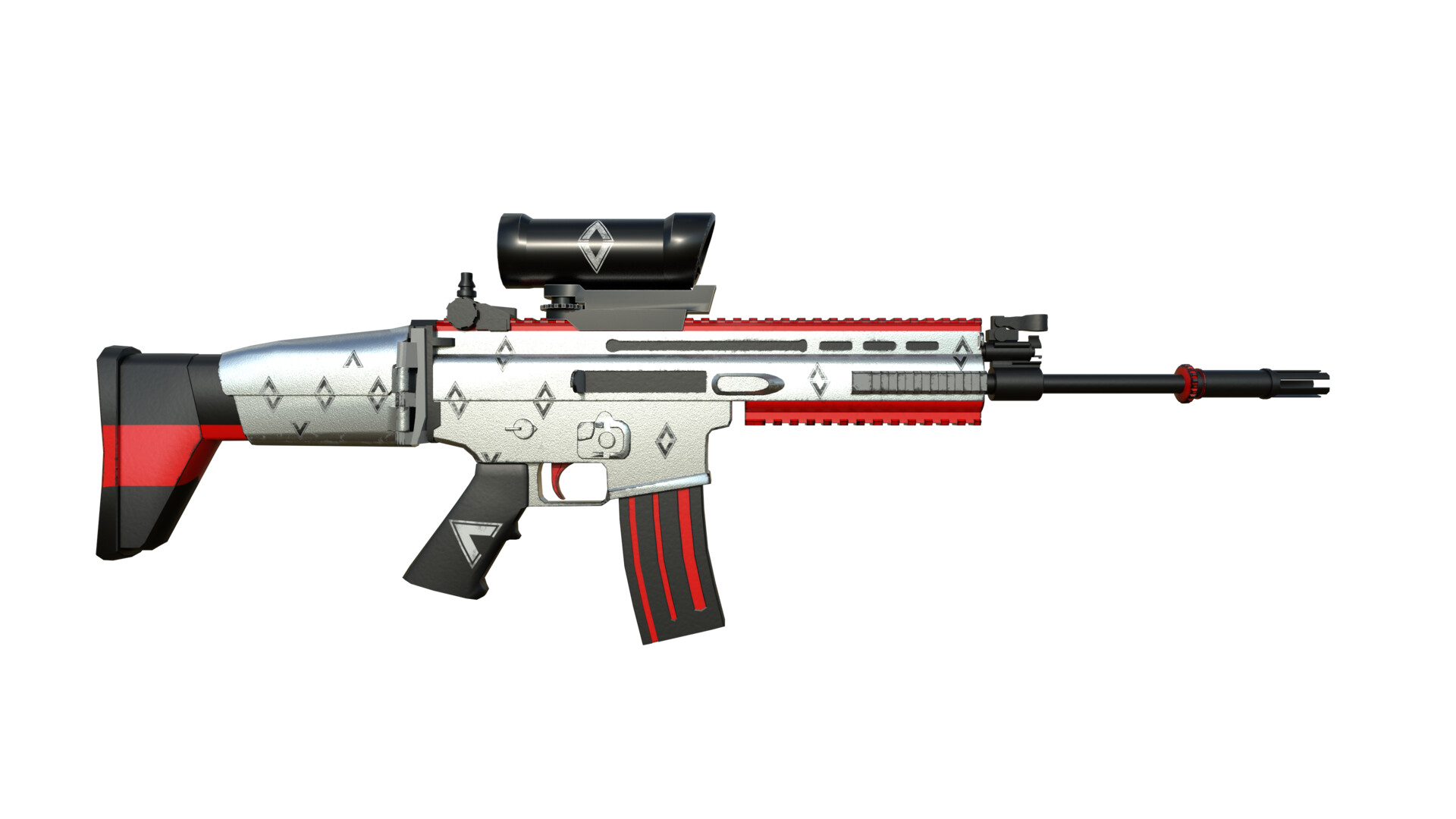 how to draw scar l gun