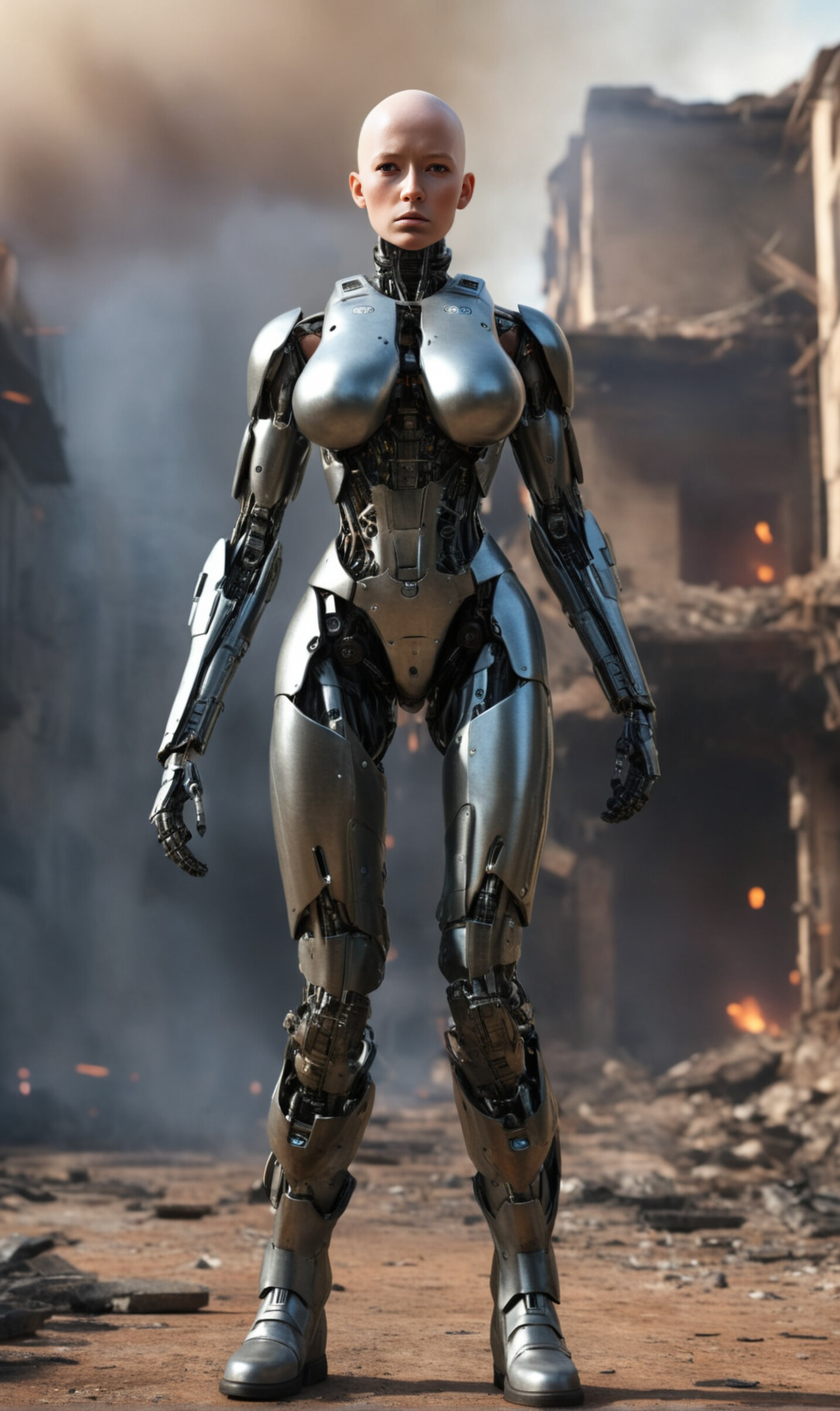 ArtStation - Cyborg Female Warzone 01