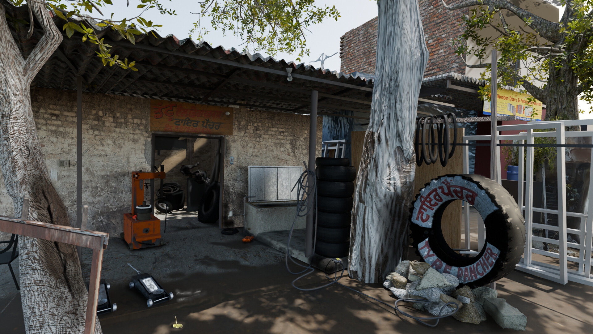 ArtStation - Puncture shop in Punjab