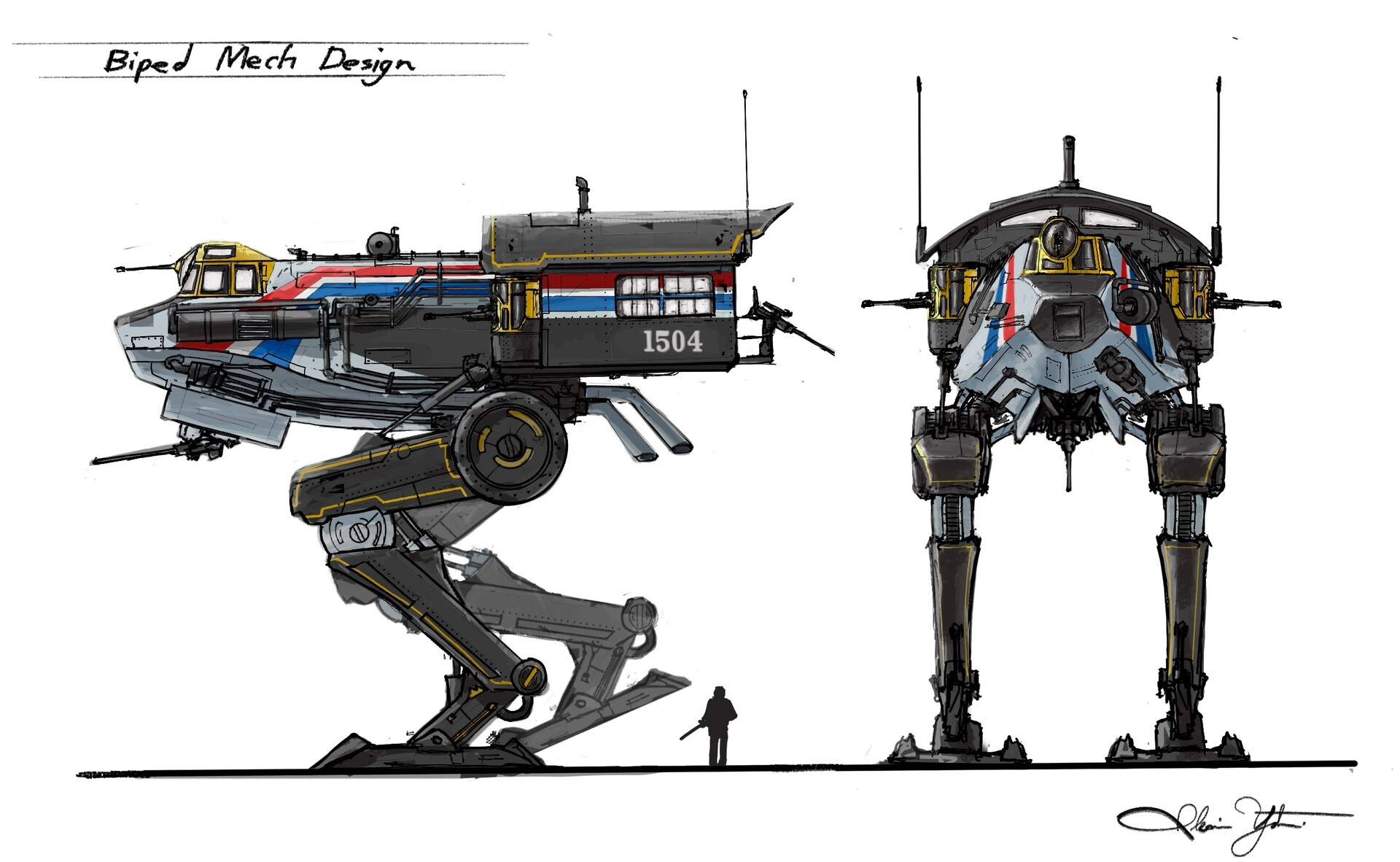 ArtStation - Biped Mech Design