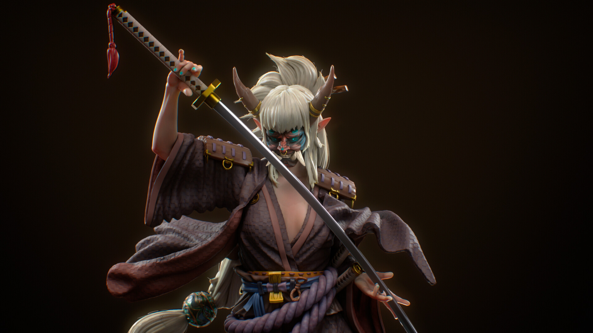 ArtStation - Oni Samurai - Miniature