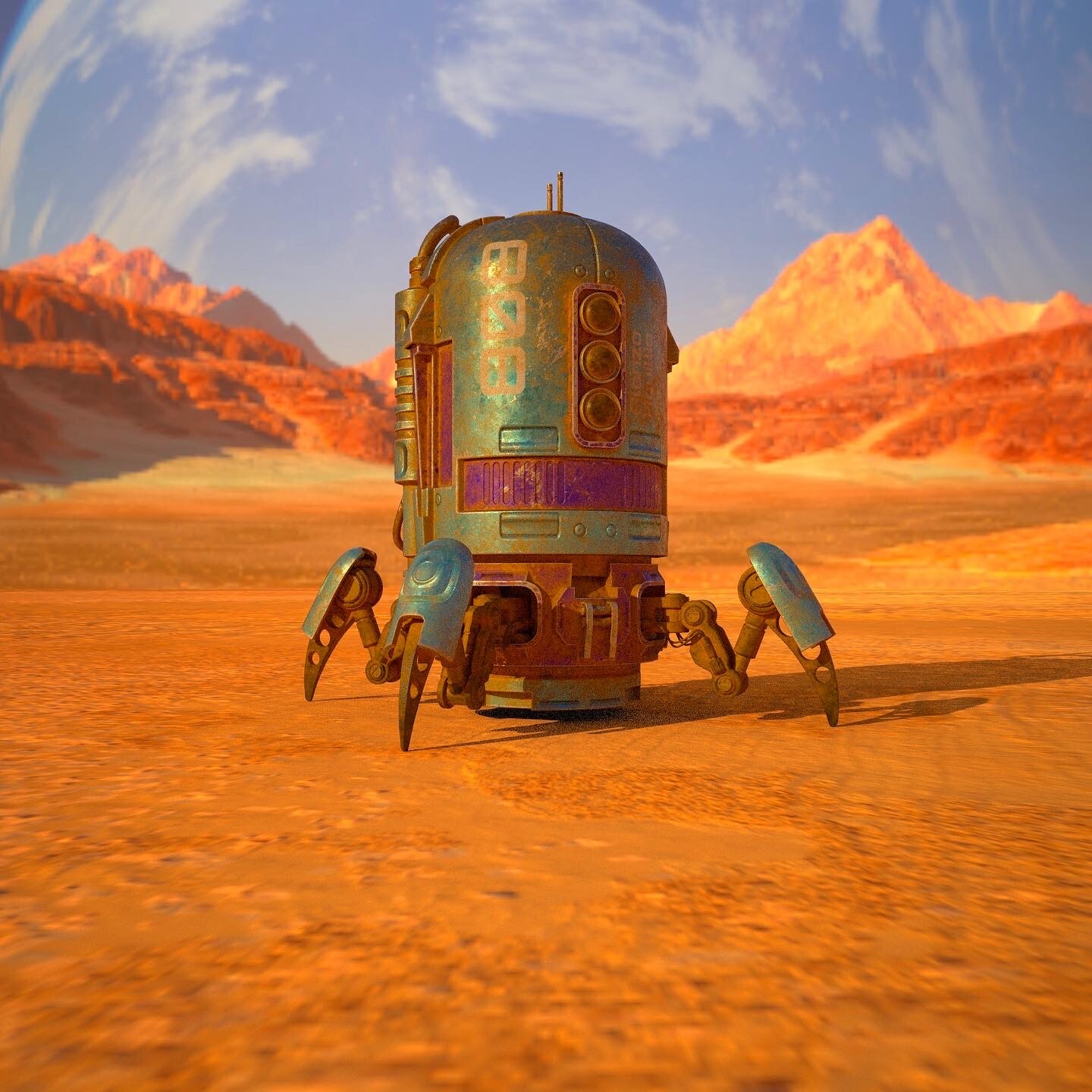 ArtStation - Spiderbot Texture Practice (2022)