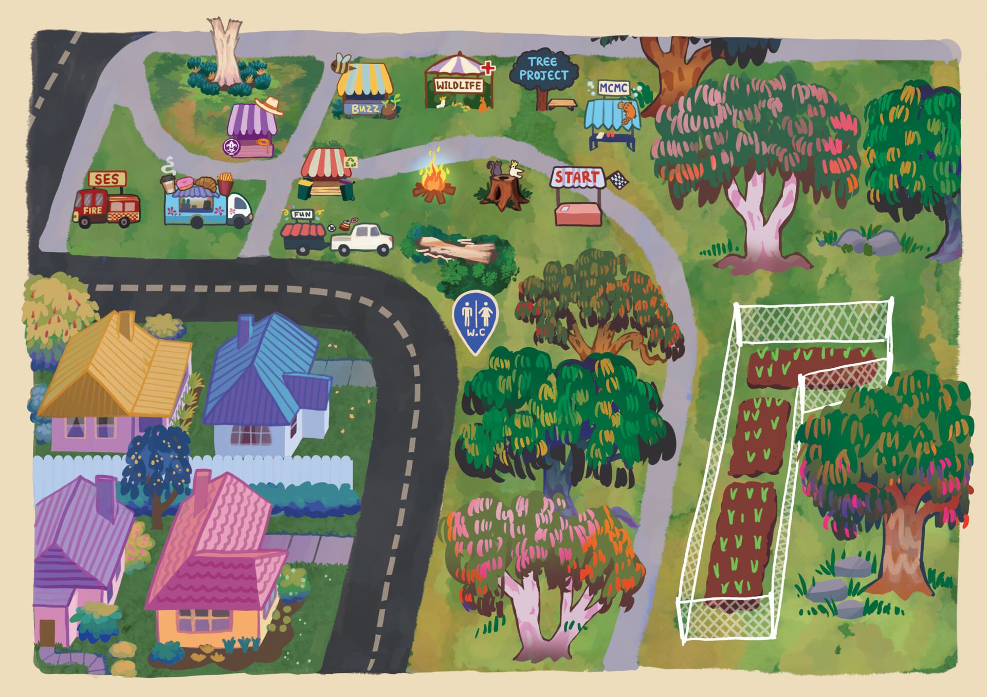 ArtStation - National Tree Day - Event Map