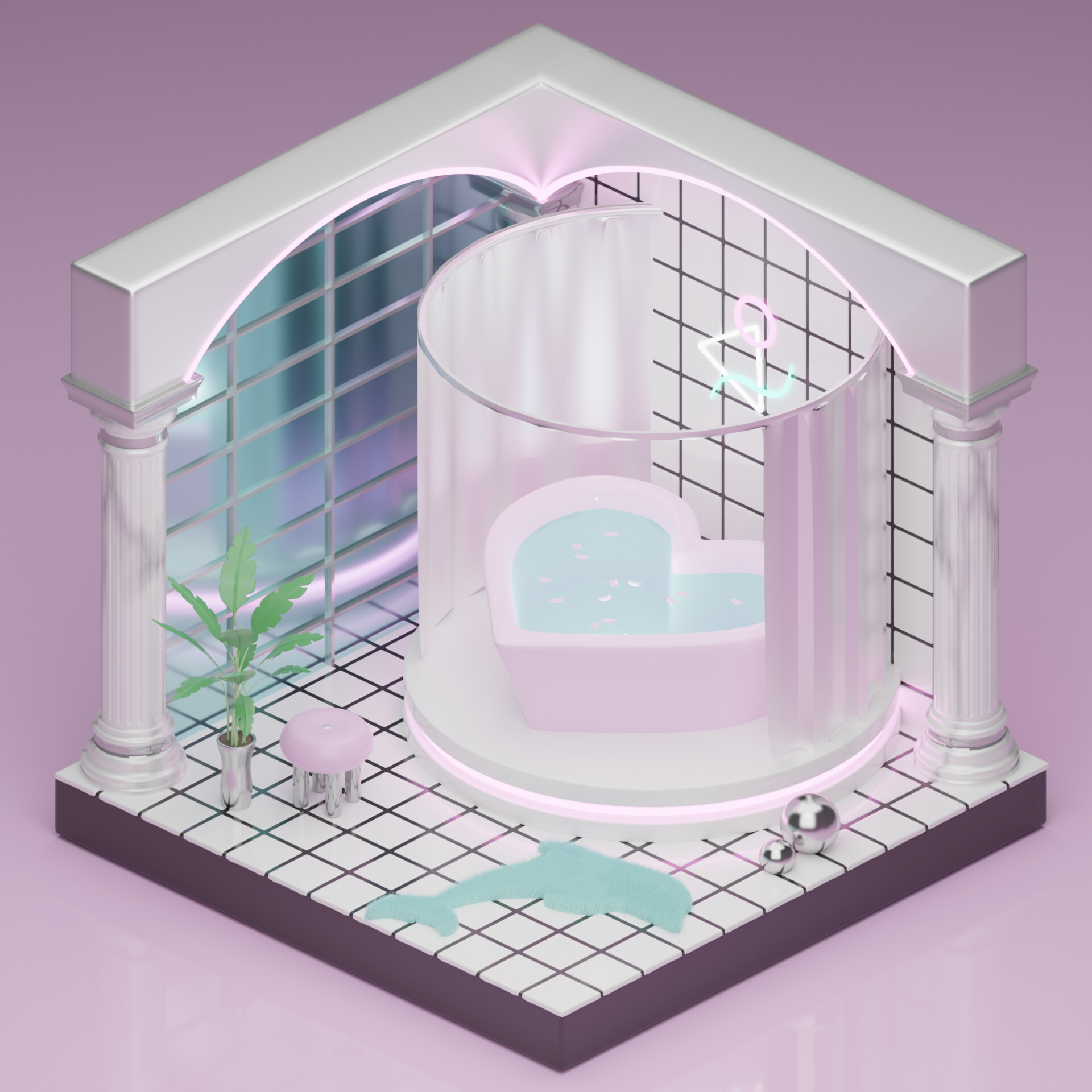 ArtStation - Vaporwave Room