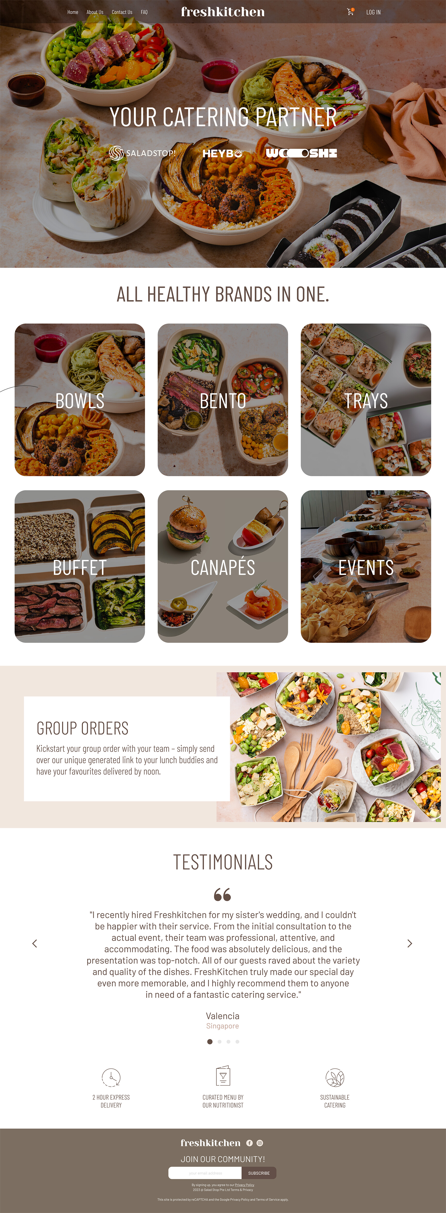 Mark Jason Tejada - Website design for food catering site