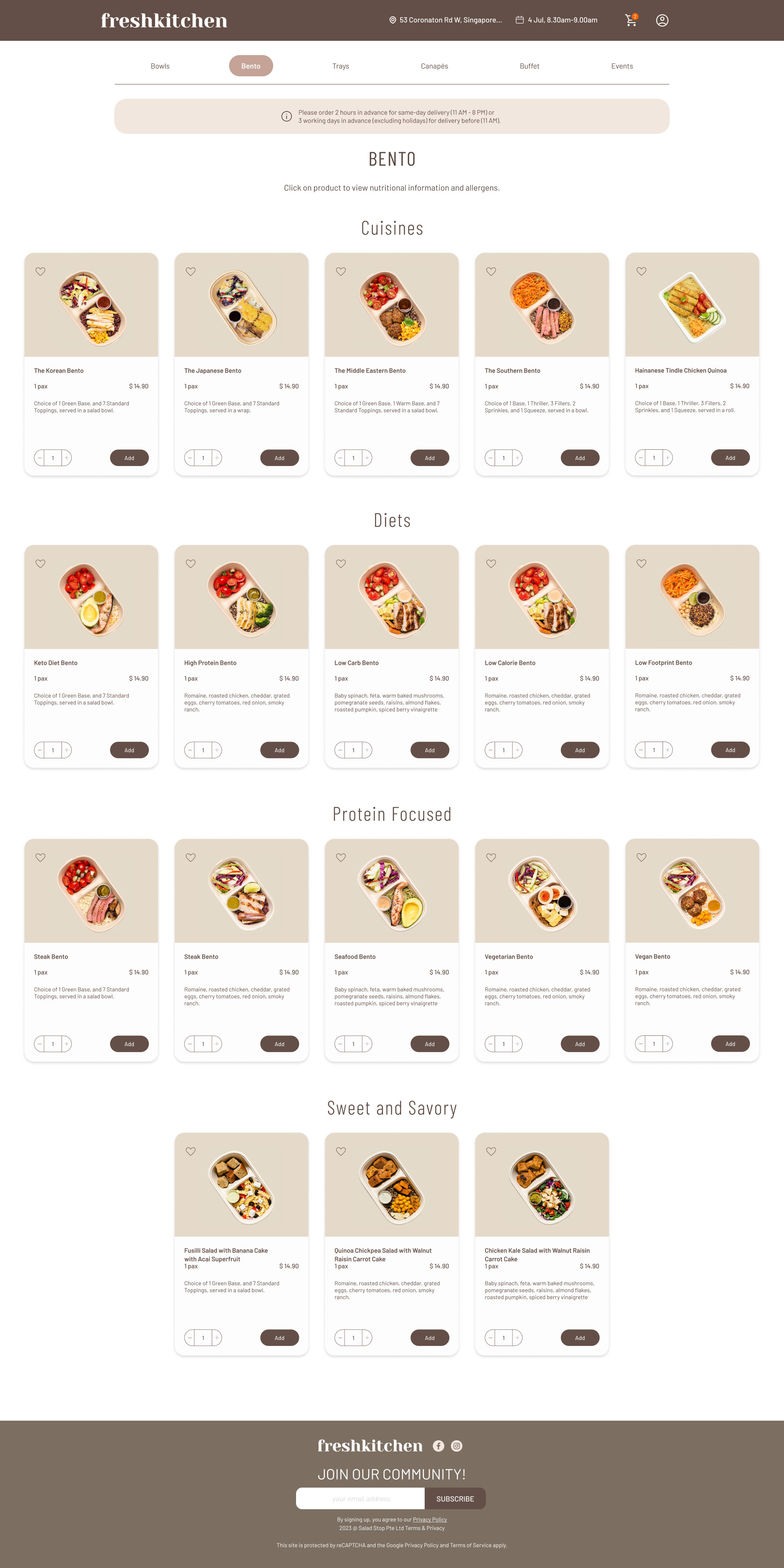 Mark Jason Tejada - Website design for food catering site