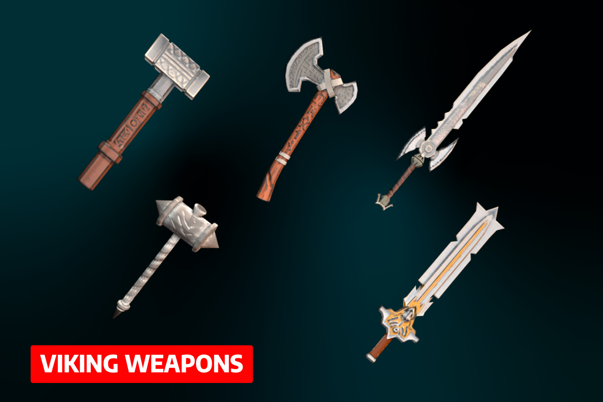ArtStation - Swords and Hammers - Game Ready Assets