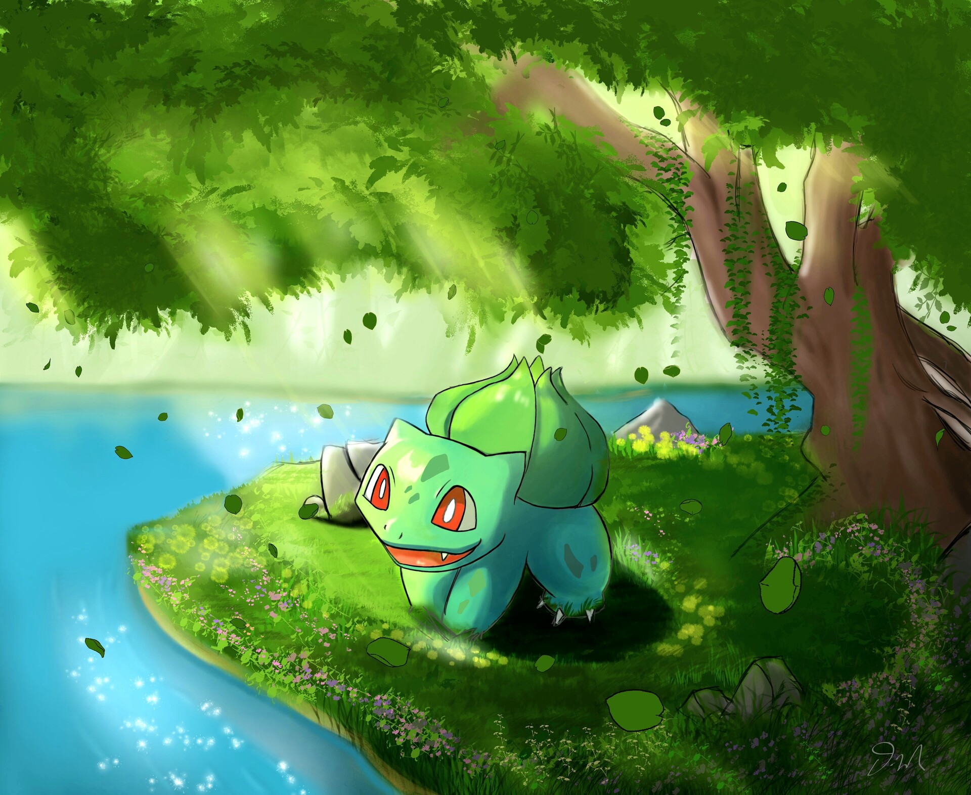 ArtStation - Bulbasaur garden