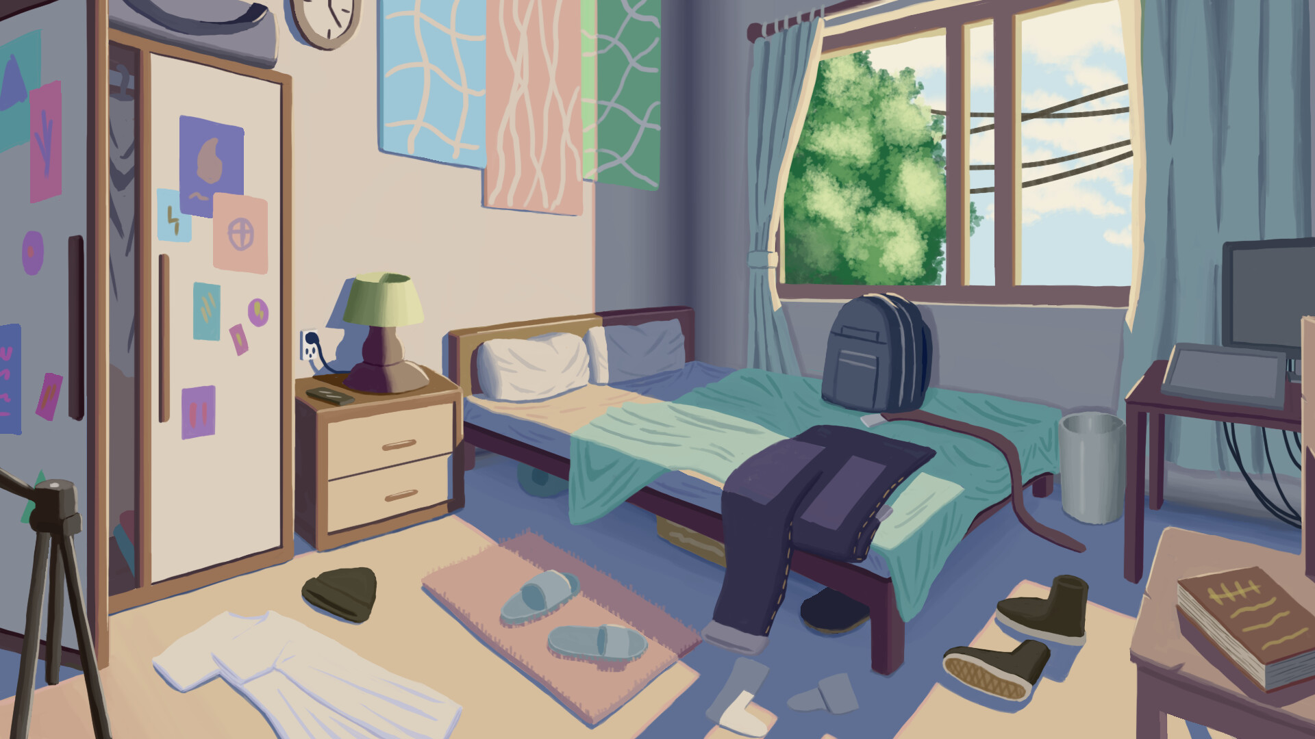 ArtStation - Student Room Concept.
