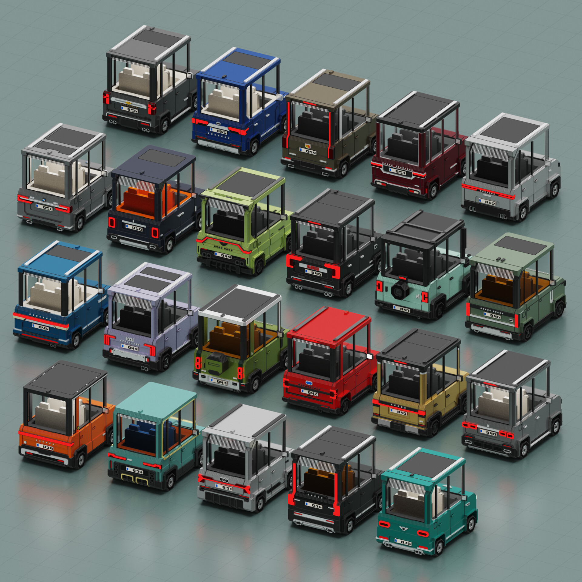 Voxelicious - Voxel Vehicles Pack 035 - 056 (22 vehicles)