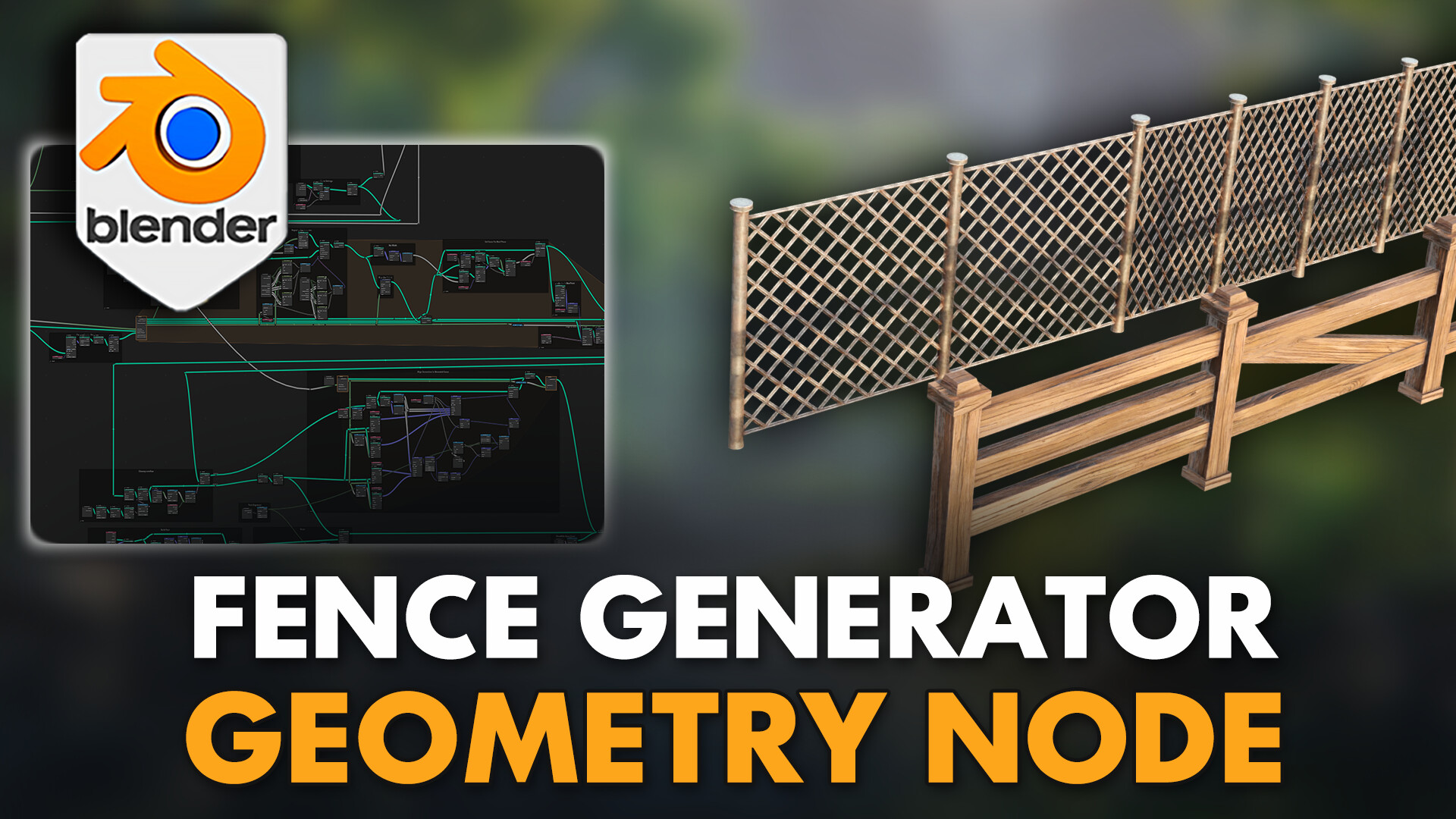 3D Tudor - 3D Tudor Blender Fence Geometry Node - Effortless Custom ...