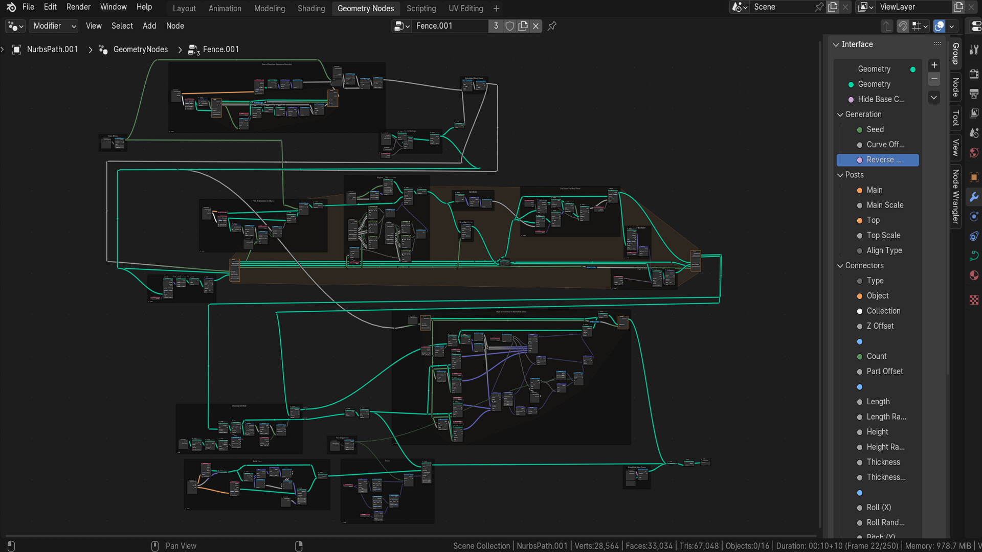 3D Tudor - 3D Tudor Blender Fence Geometry Node - Effortless Custom Fence Builder