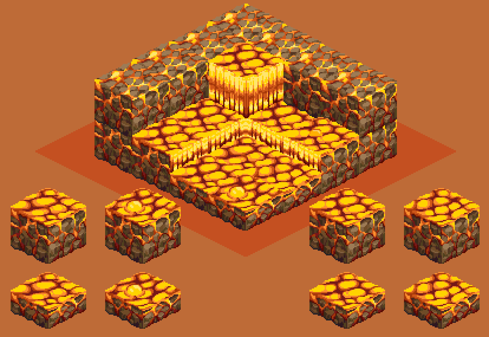 ArtStation - Animated lava tiles