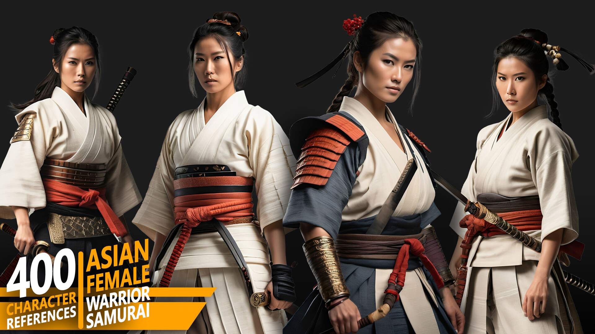 DreamWork | Studio - 400 Asian Female Warrior Samurai - Character ...