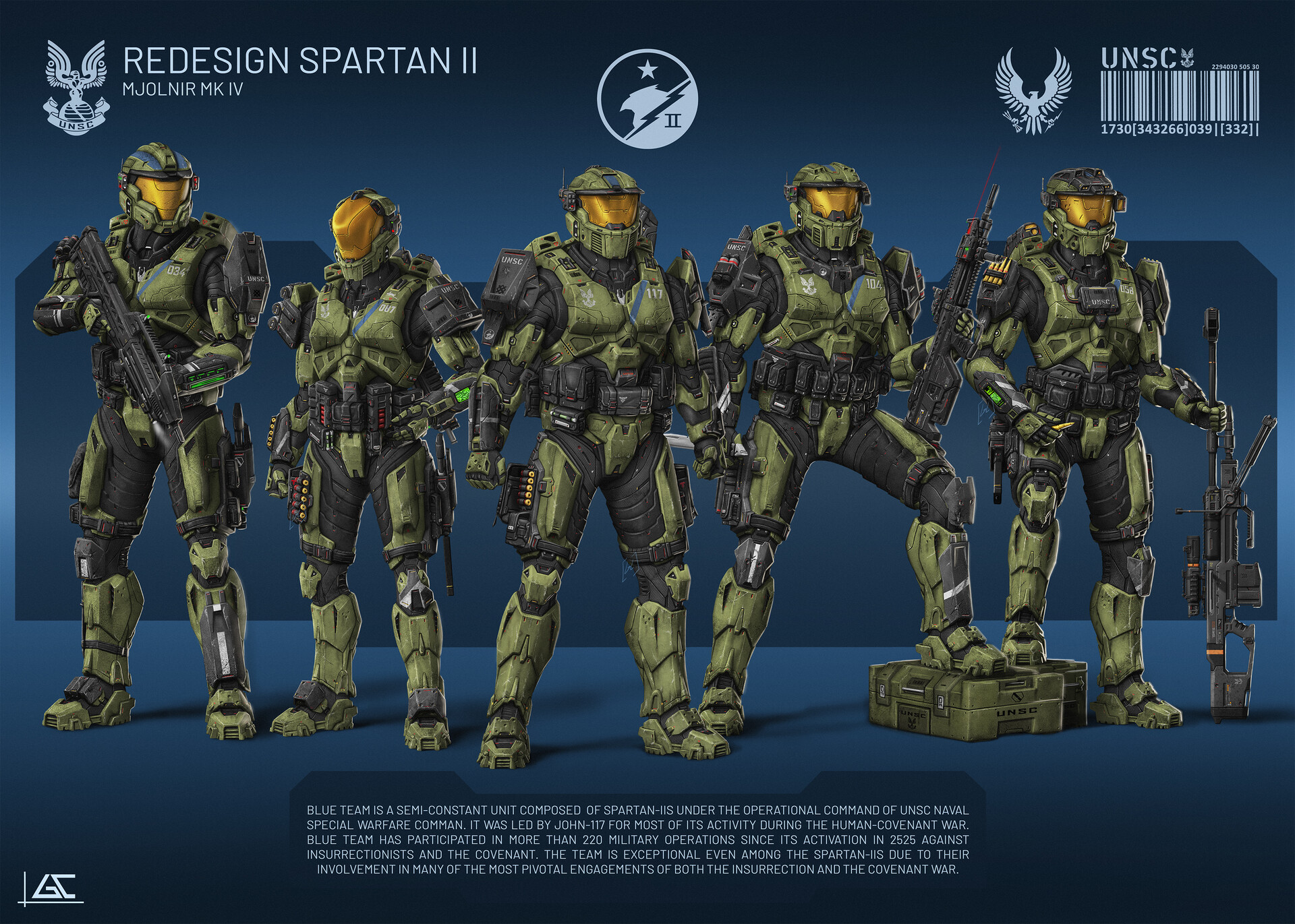 Giuseppe Caridi - HALO - REDESIGN SPARTAN II MJOLNIR MK IV