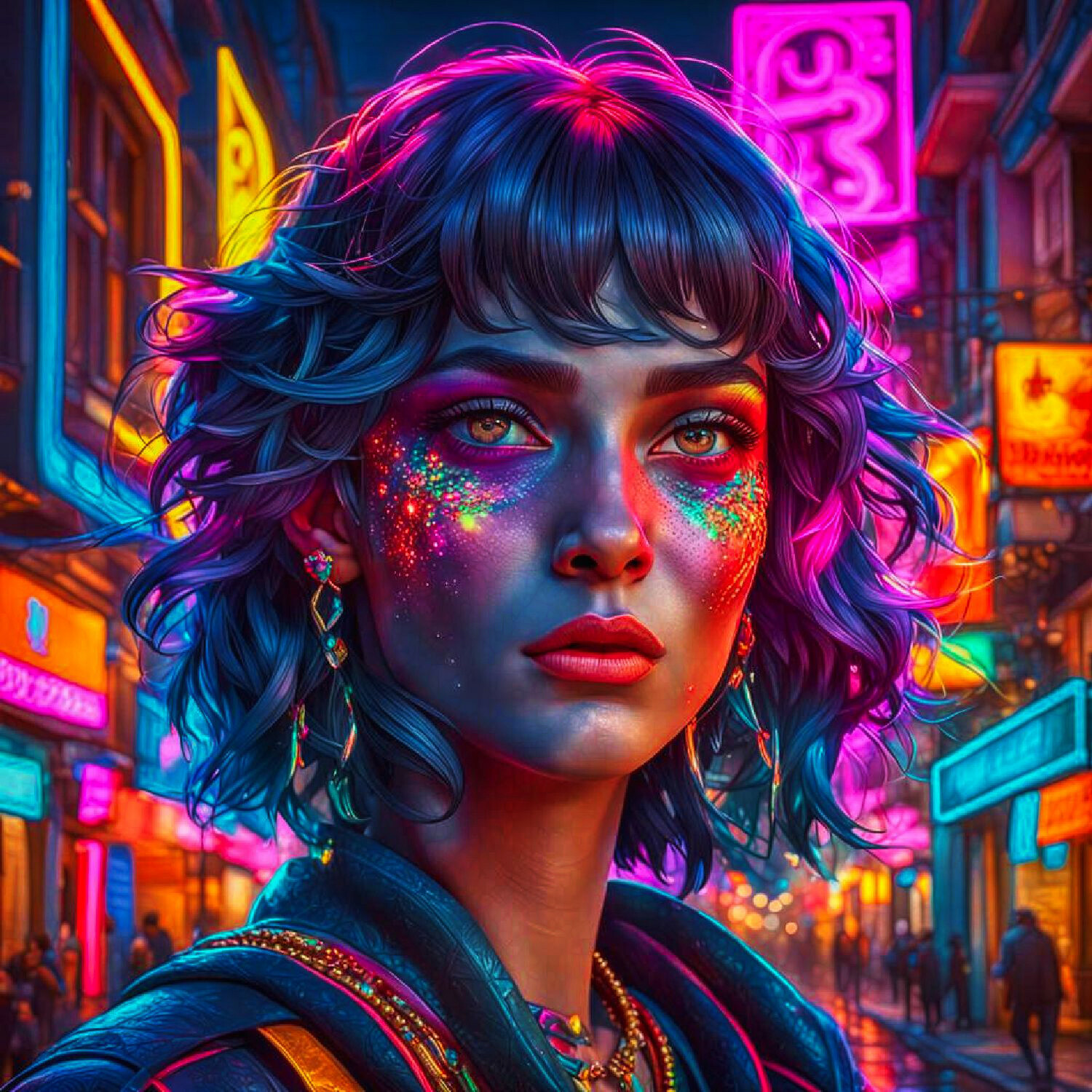 ArtStation - Reus - IA (neon woman) - Baix Camp