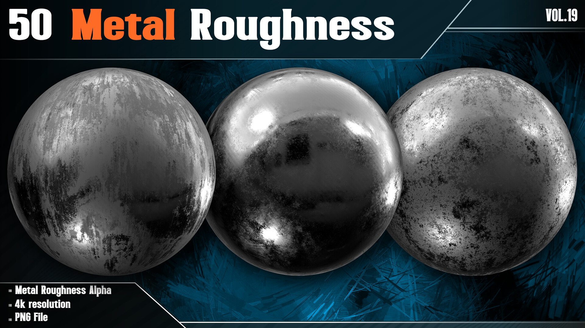 mehdi shahraki - 50 Metal Roughness - Vol.19 ( 4K PNG 16 Bit Depth ...