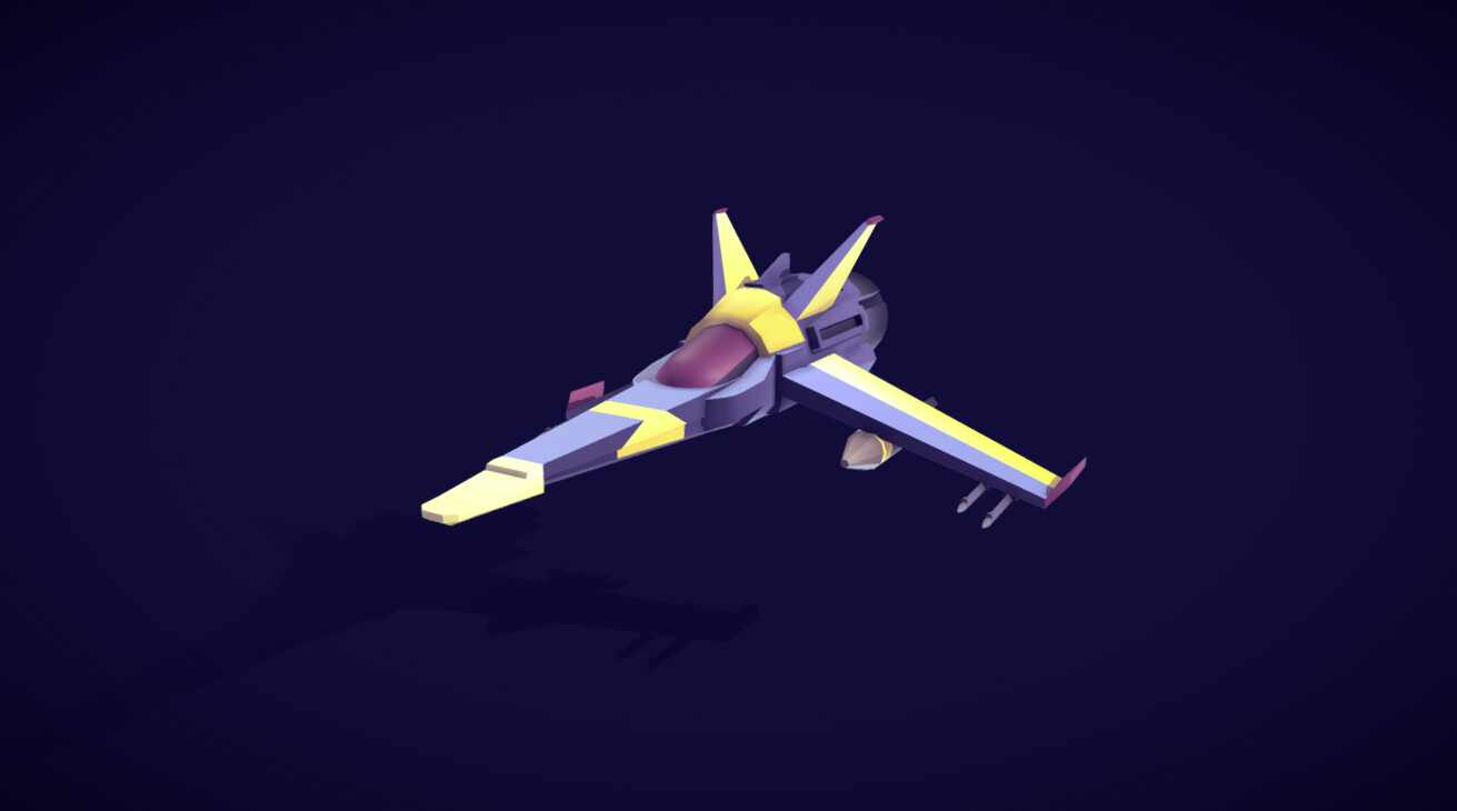 ArtStation - 3D Low-Poly Player SpaceShip + Concept Art -TAFE Queensland