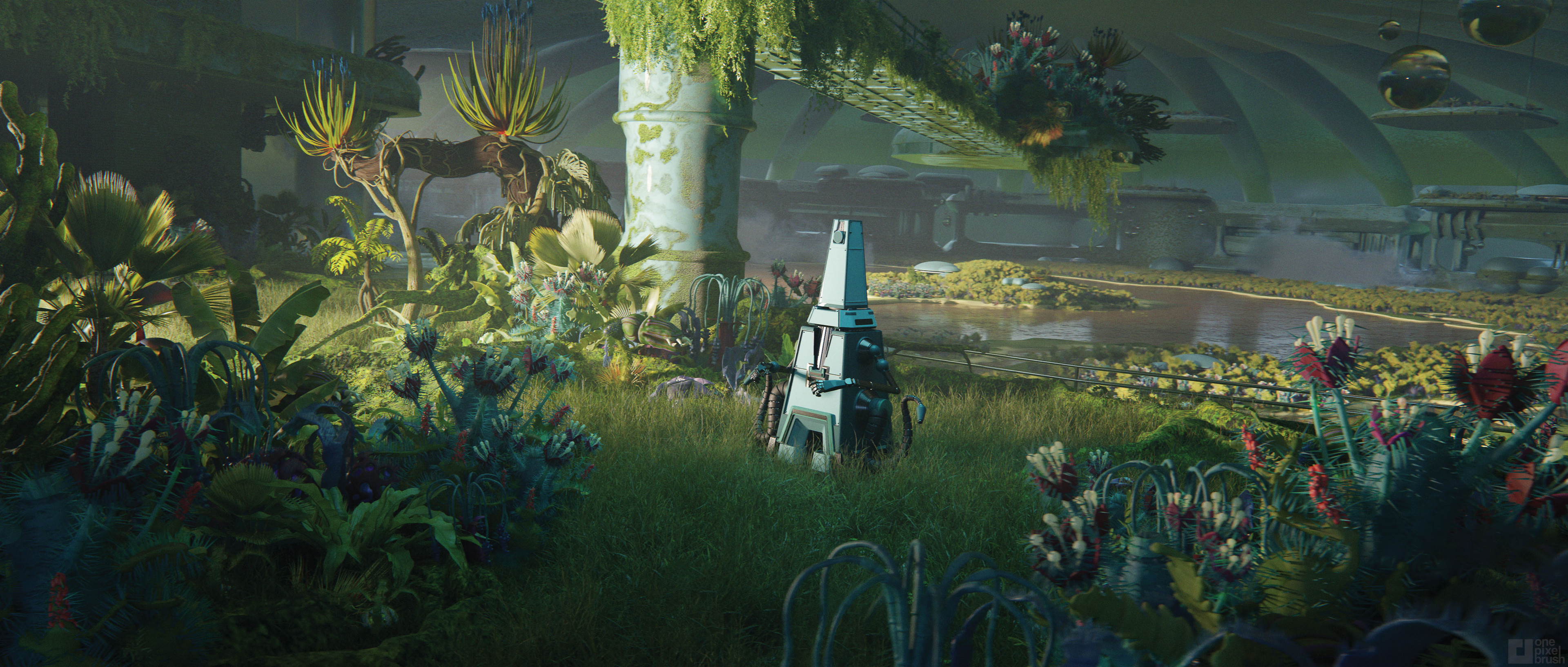 One Pixel Brush - DND: Crashed Spaceship - Graden Level