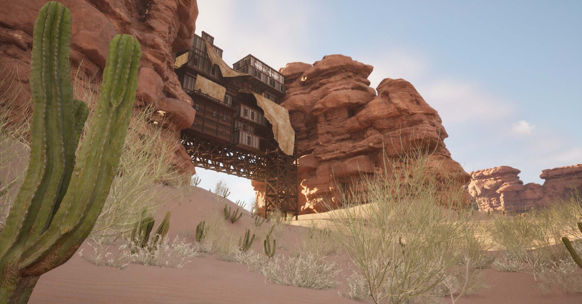 ArtStation - Secret hideout in the desert