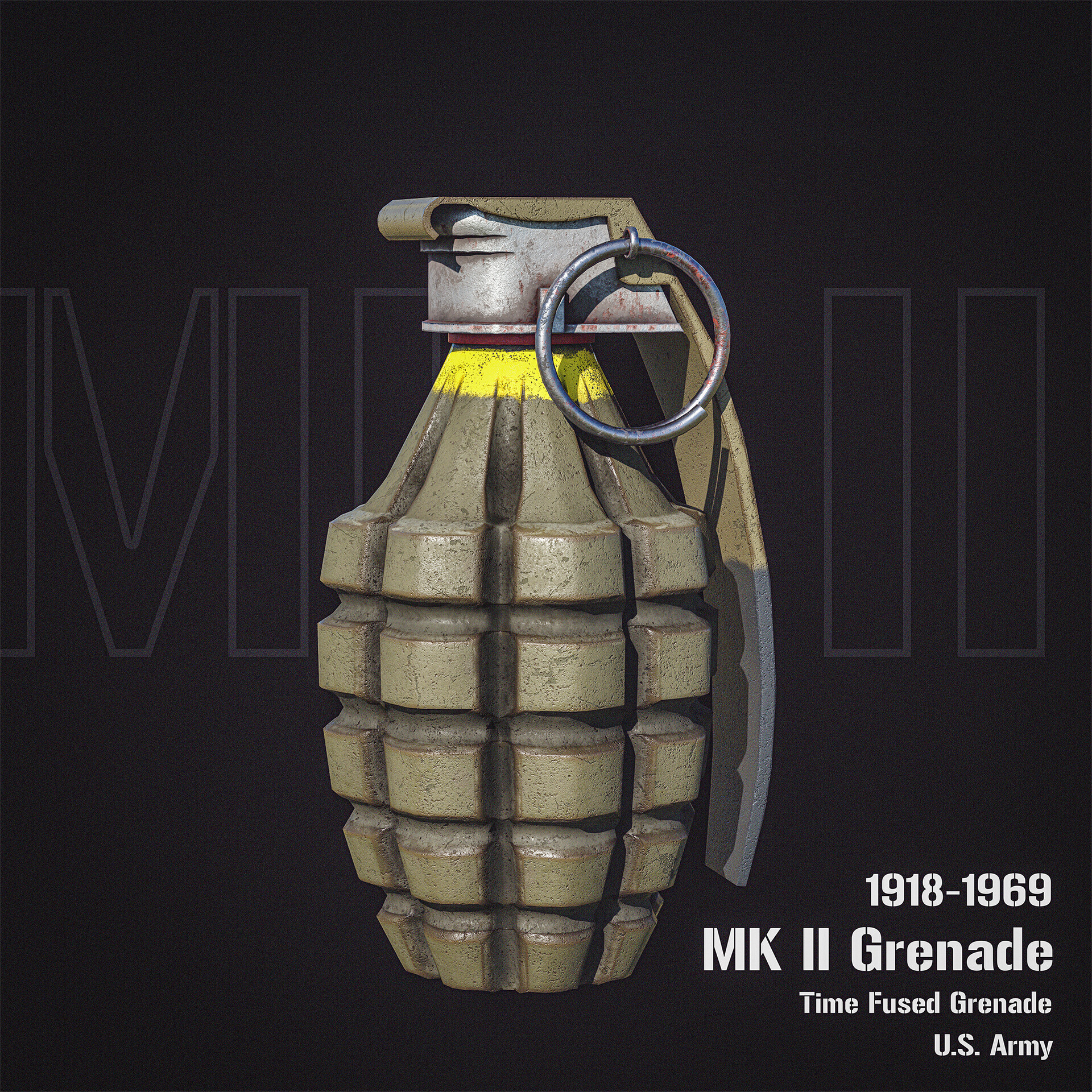 ArtStation - MK II GRENADE (The Pineapple Grenade)