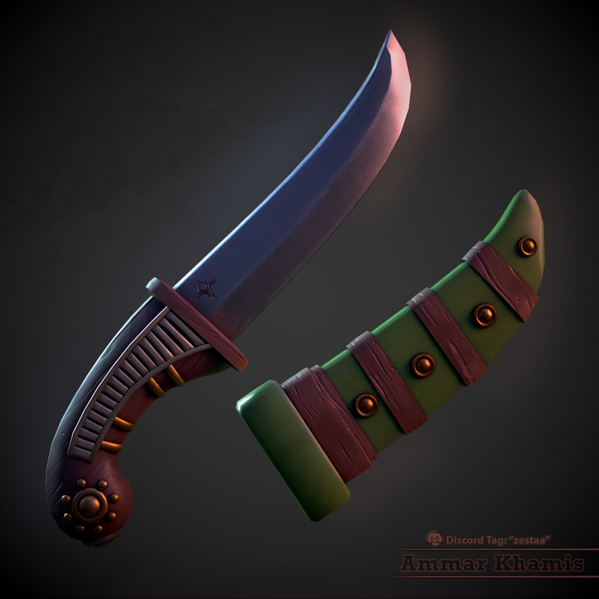 ArtStation - Portgas D. Ace's Dagger from One Piece