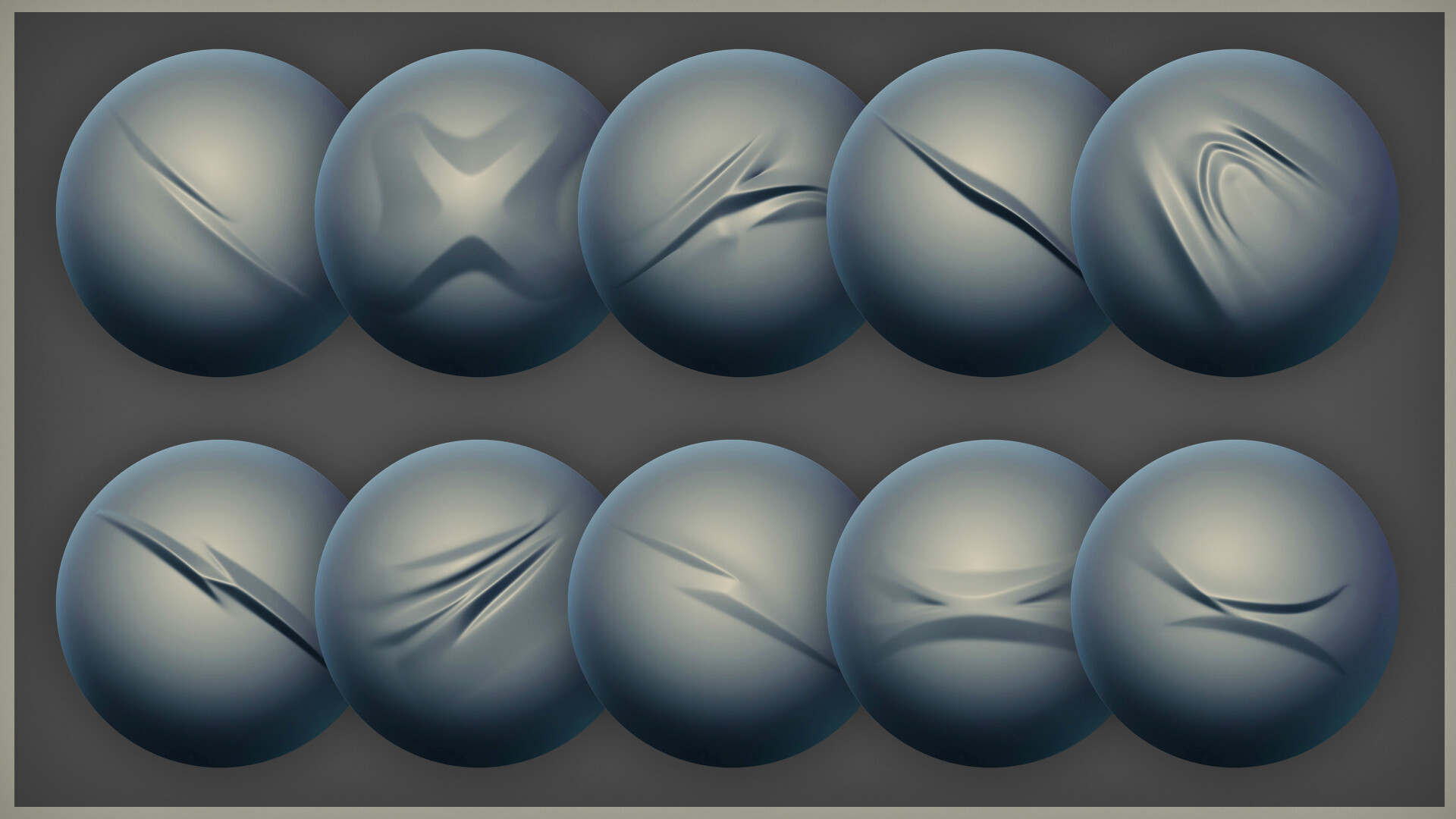 Sergey Shapkin - 69 Stylized fold, cloth, leather, fabric brushes