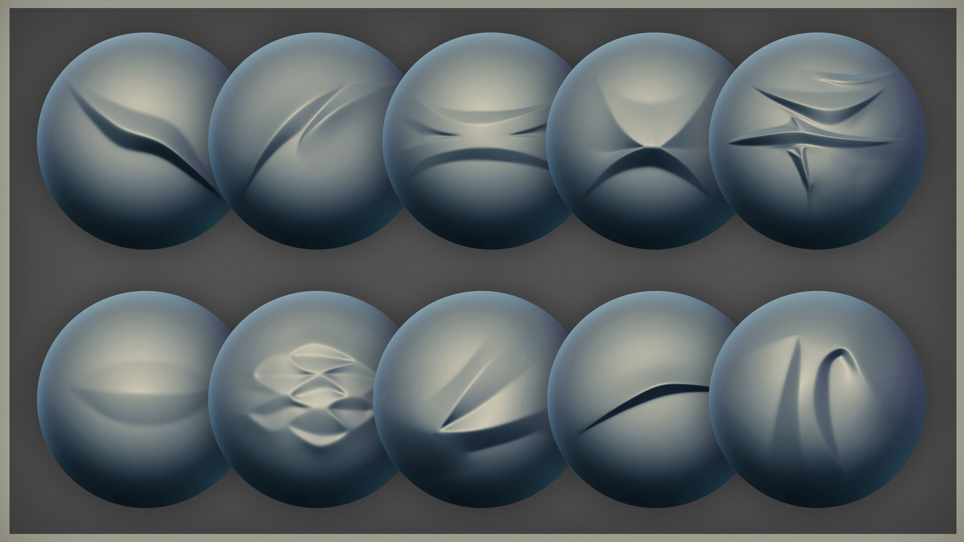 Sergey Shapkin - 69 Stylized fold, cloth, leather, fabric brushes