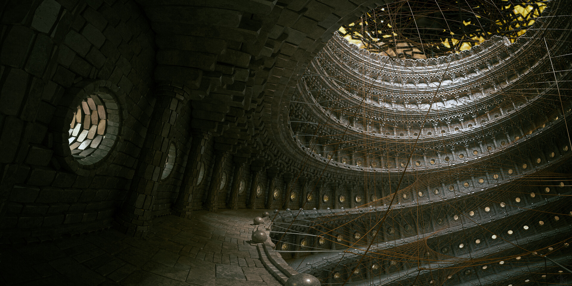 ArtStation - The Spiral Tower of Glass Eyes