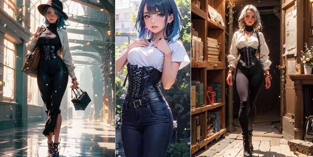 4K Anime Reference Art for Artists and Enthusiasts - 383 Various Corset ...