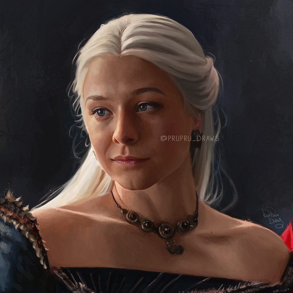 ArtStation - Rhaenyra Targaryen (House of the dragon) fan art