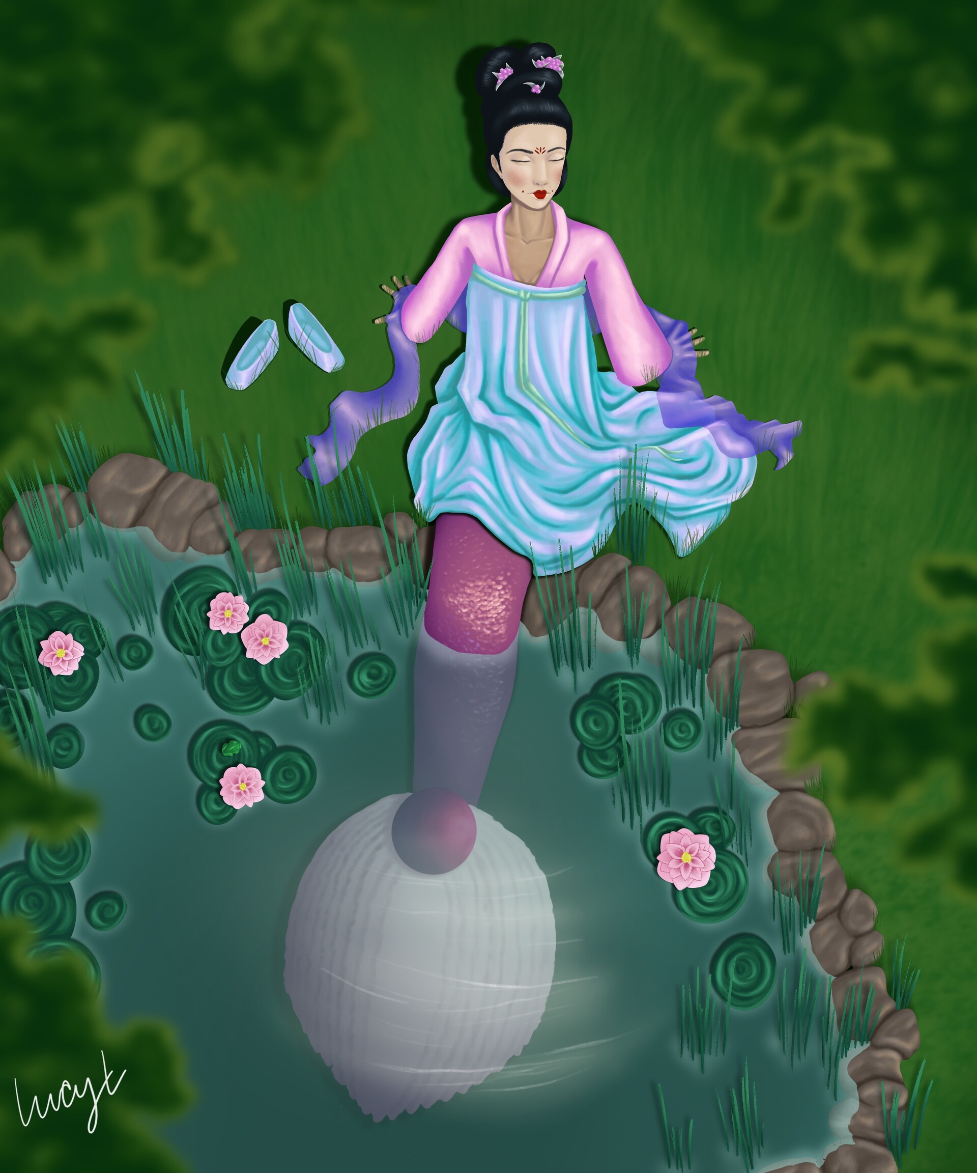 ArtStation - Tang Dynasty Mermaid