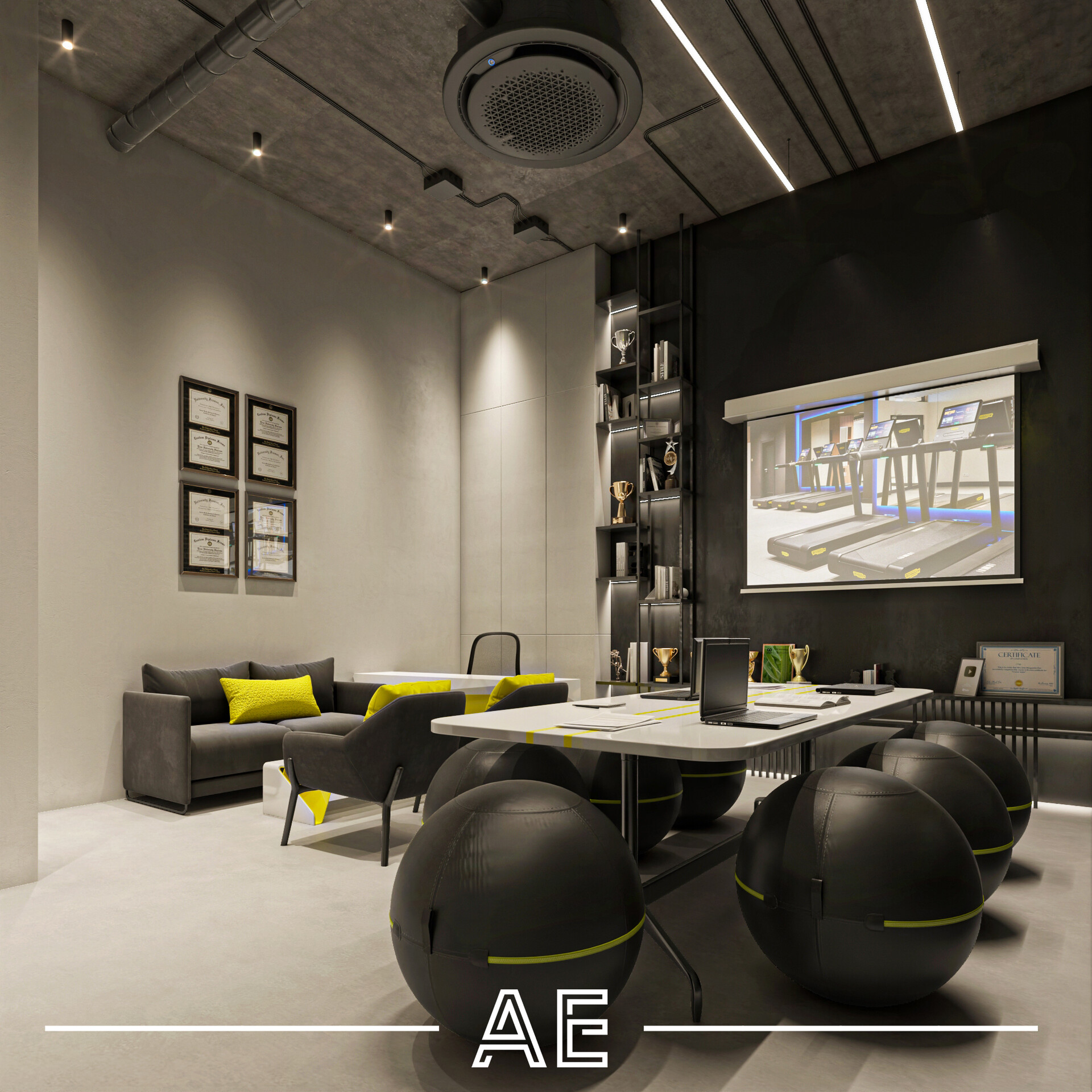 ArtStation - CGI - TECHNOGYM - MANAGER OFFICE