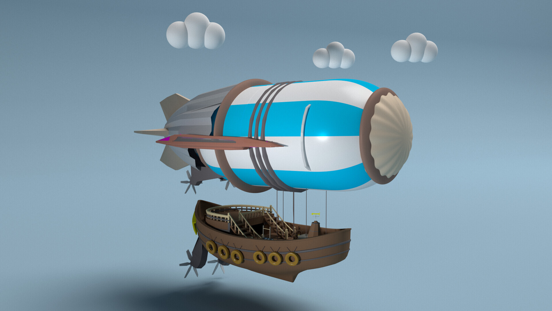 ArtStation - Airship - Low Poly Modeling