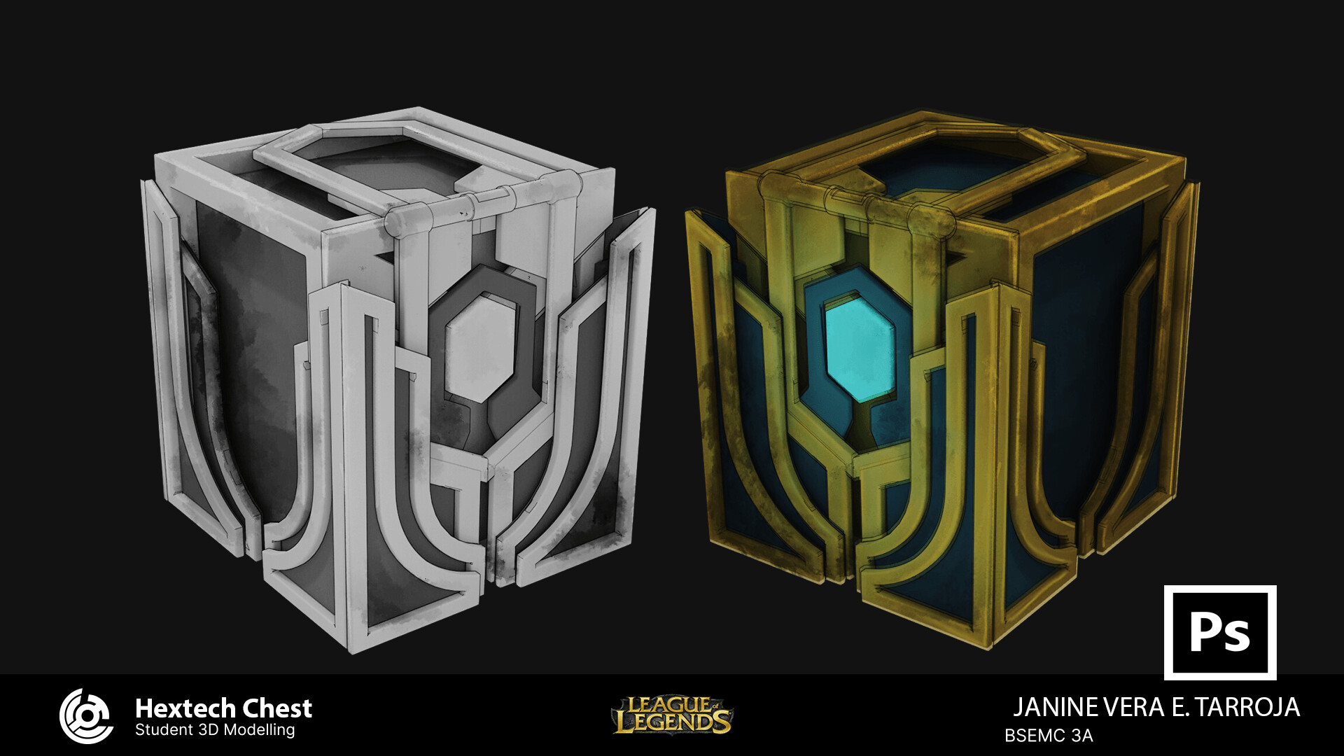 ArtStation - "HEXTECH Chest" recolored in Ambient Occlusion using Adobe Photoshop (My Version)
