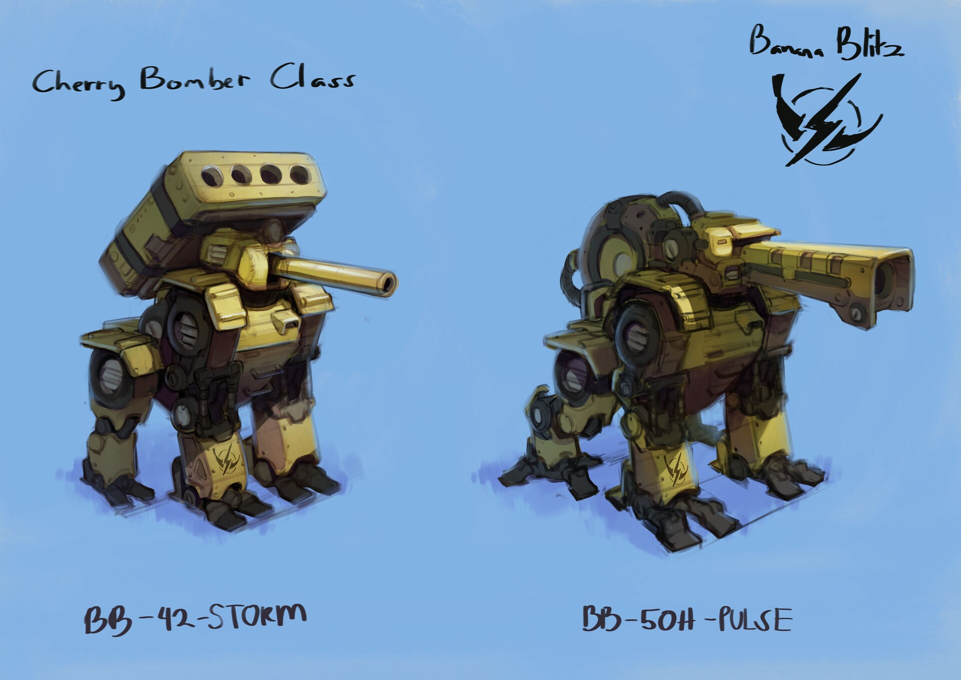 ArtStation - Banana Blitz Squad: Mech Concepts