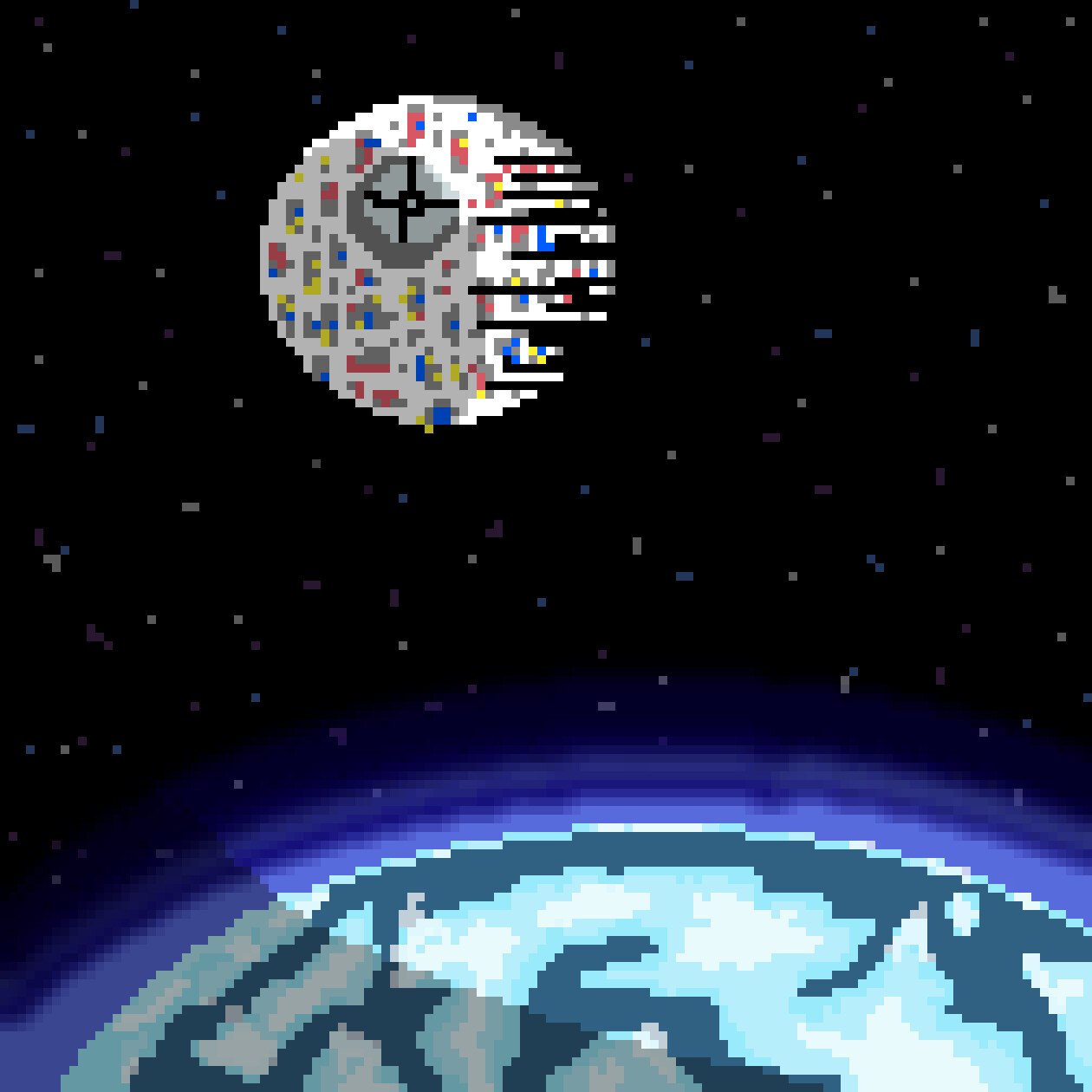 ArtStation - Space station animation 2d pixelart