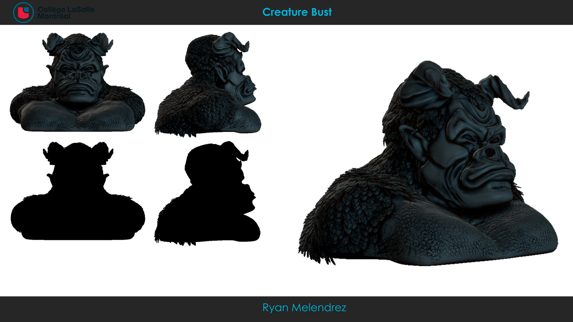 ArtStation - Creature Bust Gorilla-Bird