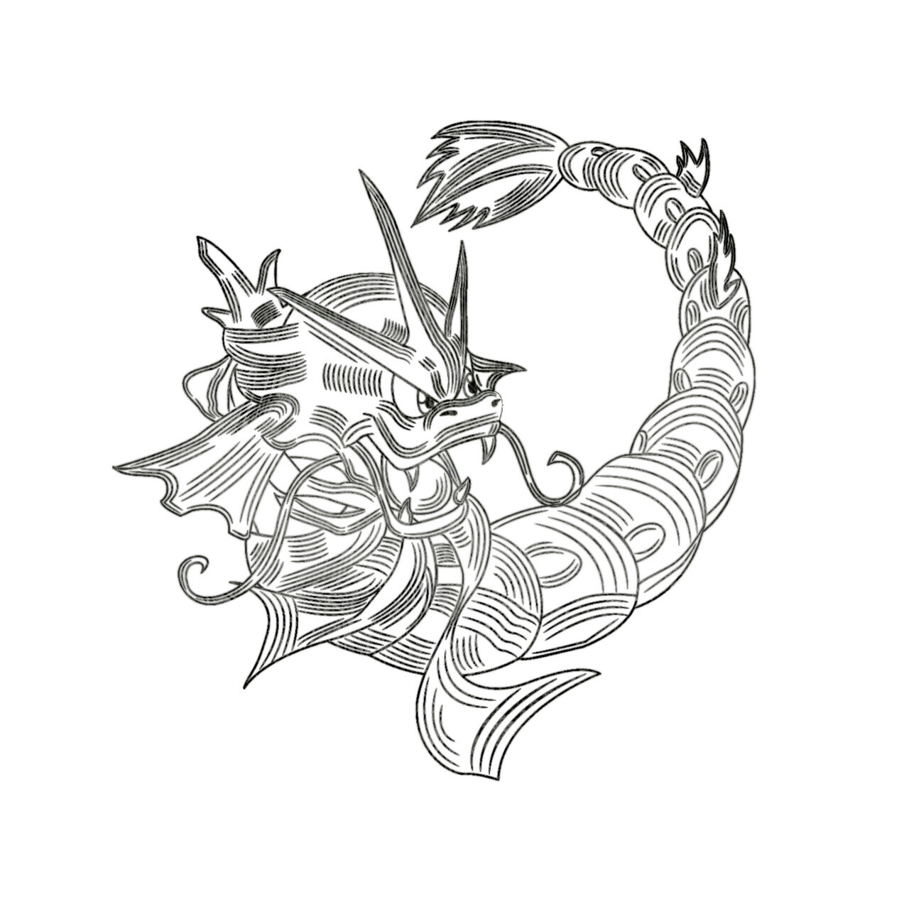 pokemon mega gyarados coloring pages