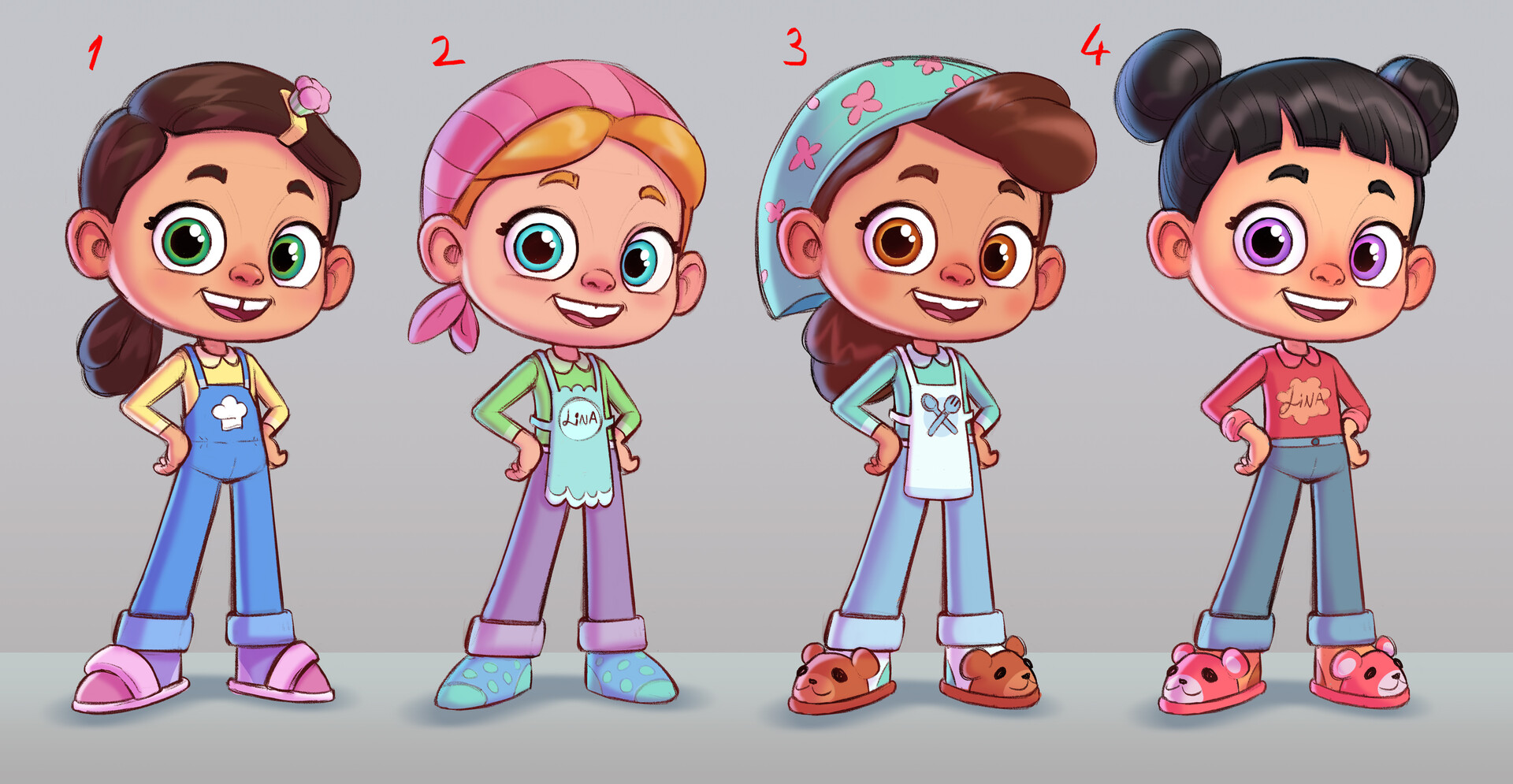 ArtStation - Character designs for the ''Şef Lina'' cartoon series