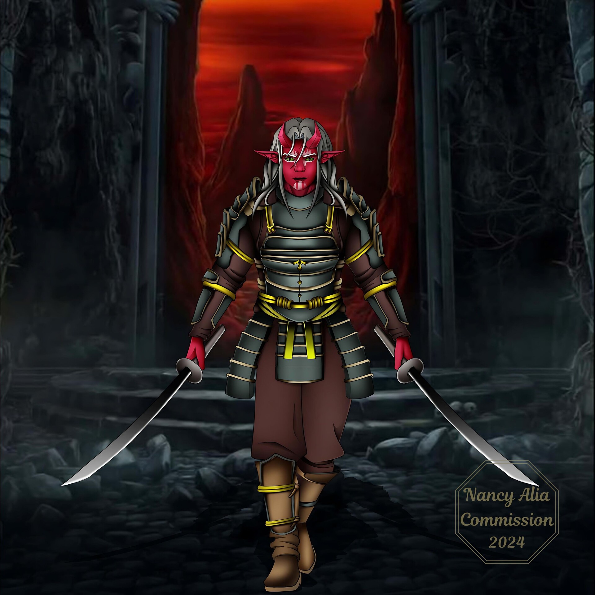 ArtStation - The Mighty Red Oni