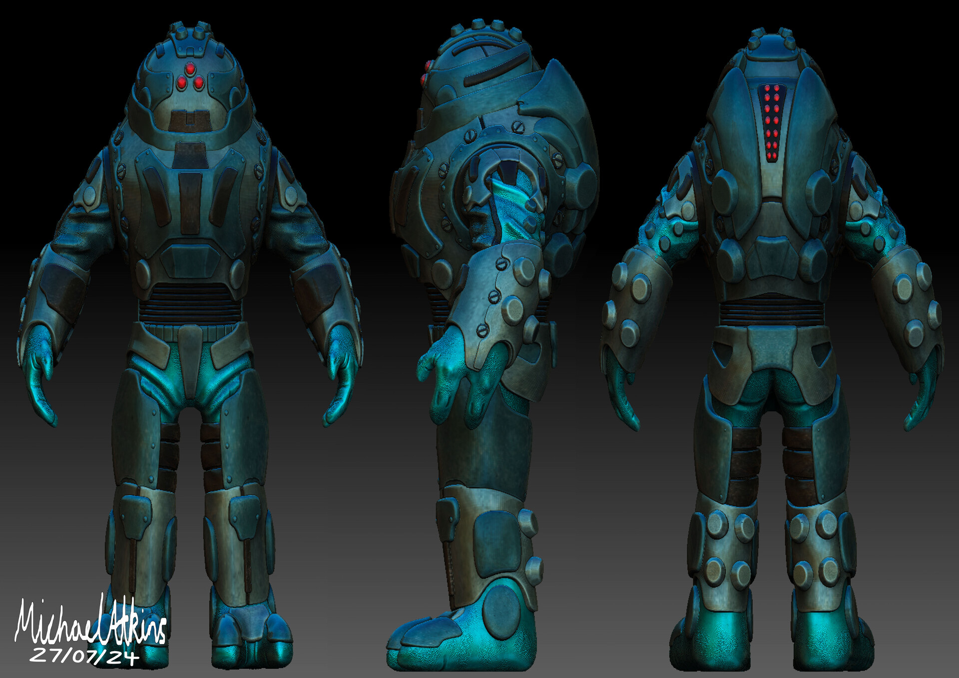ArtStation - Michael Atkins 3D Mechanical Alien Character Sheet