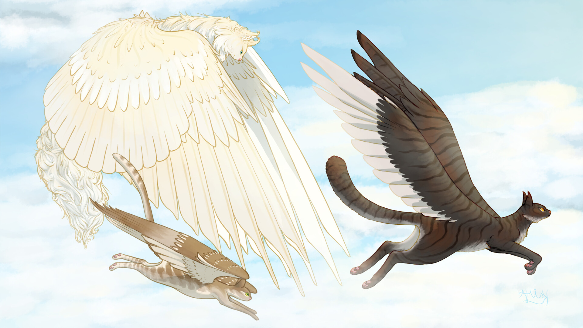 ArtStation - Flying Cats